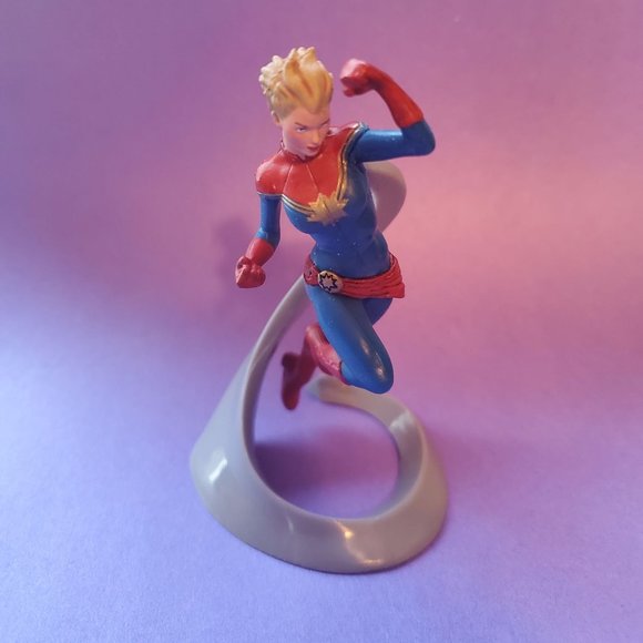 Party Supplies | Marvel Avengers Captain Marvel Cake Topper Play Figure ...